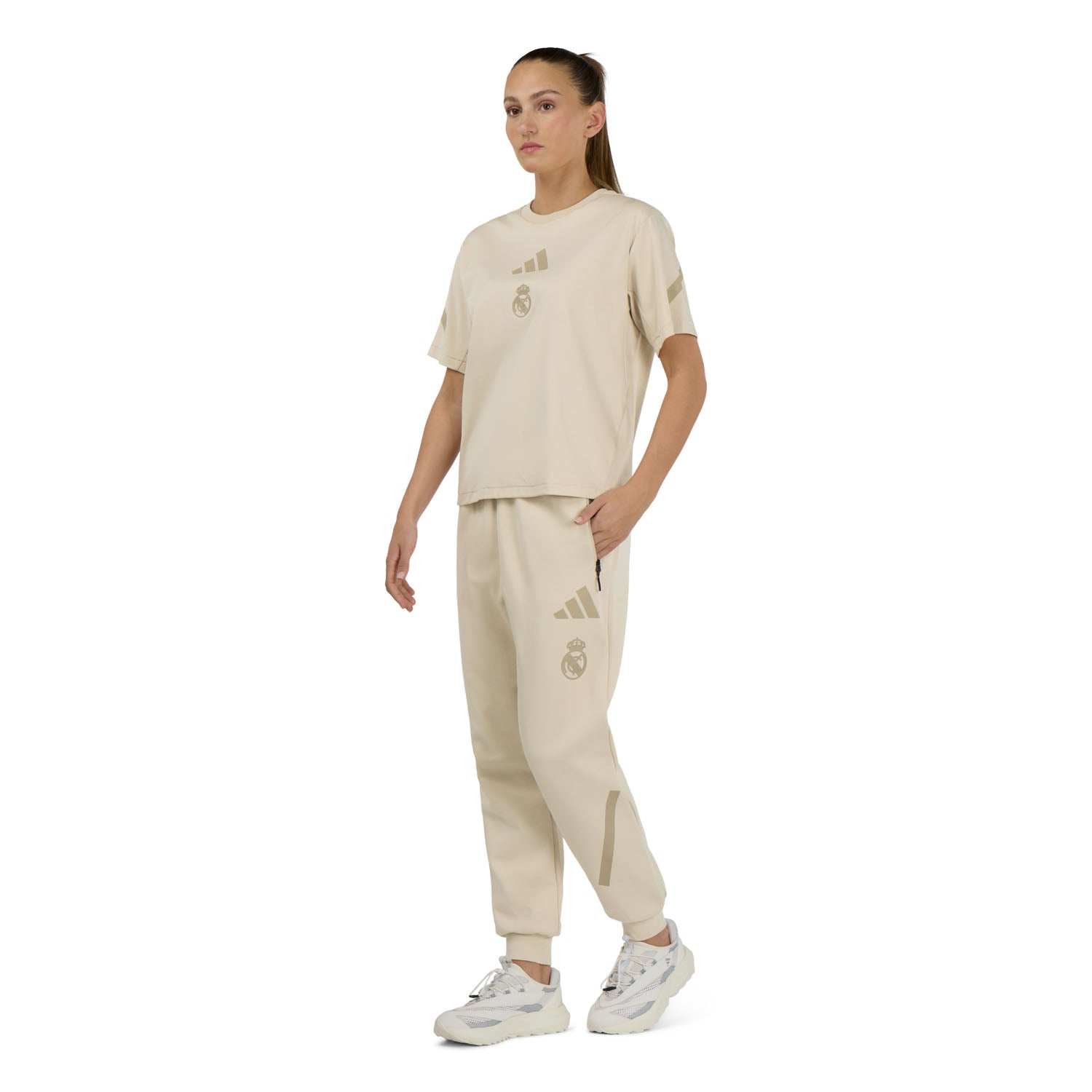 Womens adidas Real Urban Z.N.E. Pants Beige – The Official Real Madrid ...