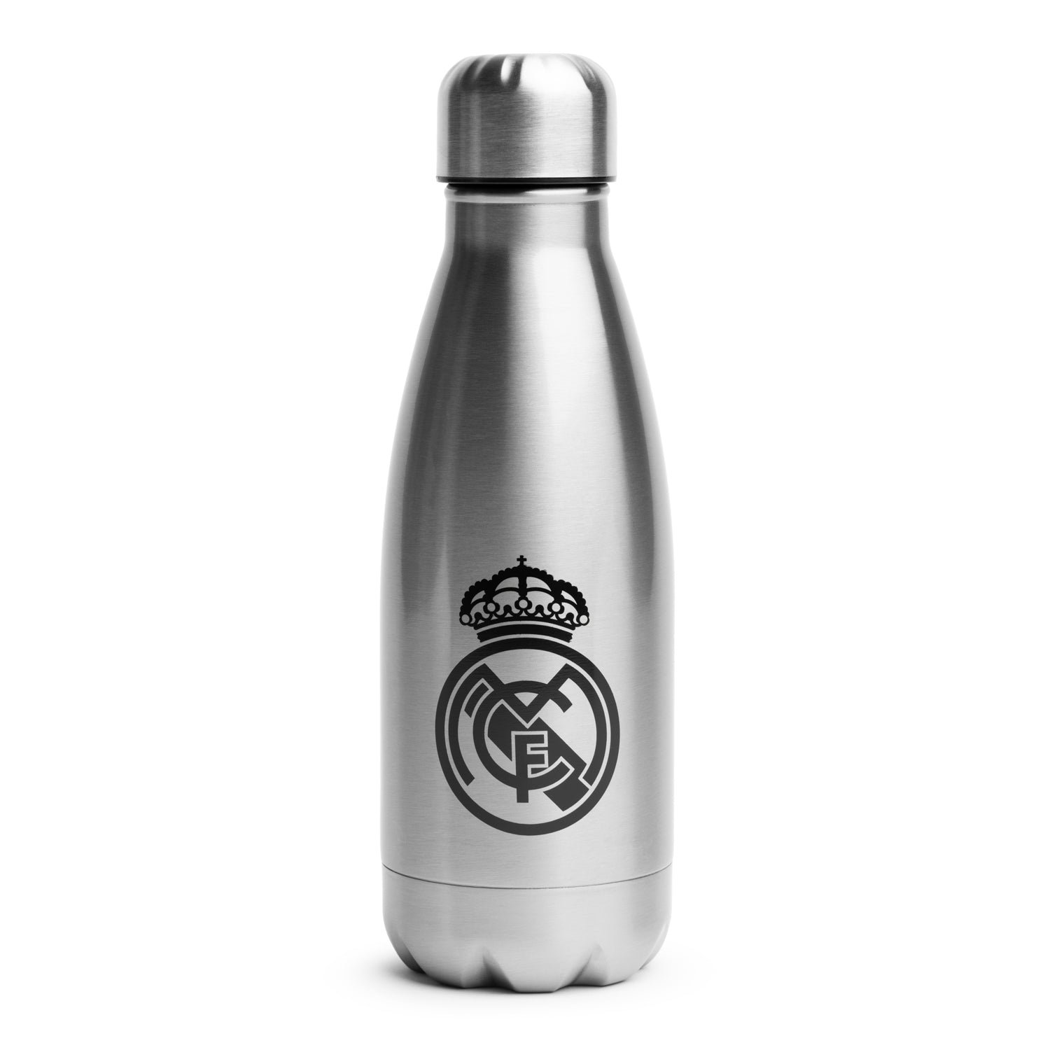 Real Madrid Steel 550ml Bottle Silver/Black – The Official Real Madrid ...