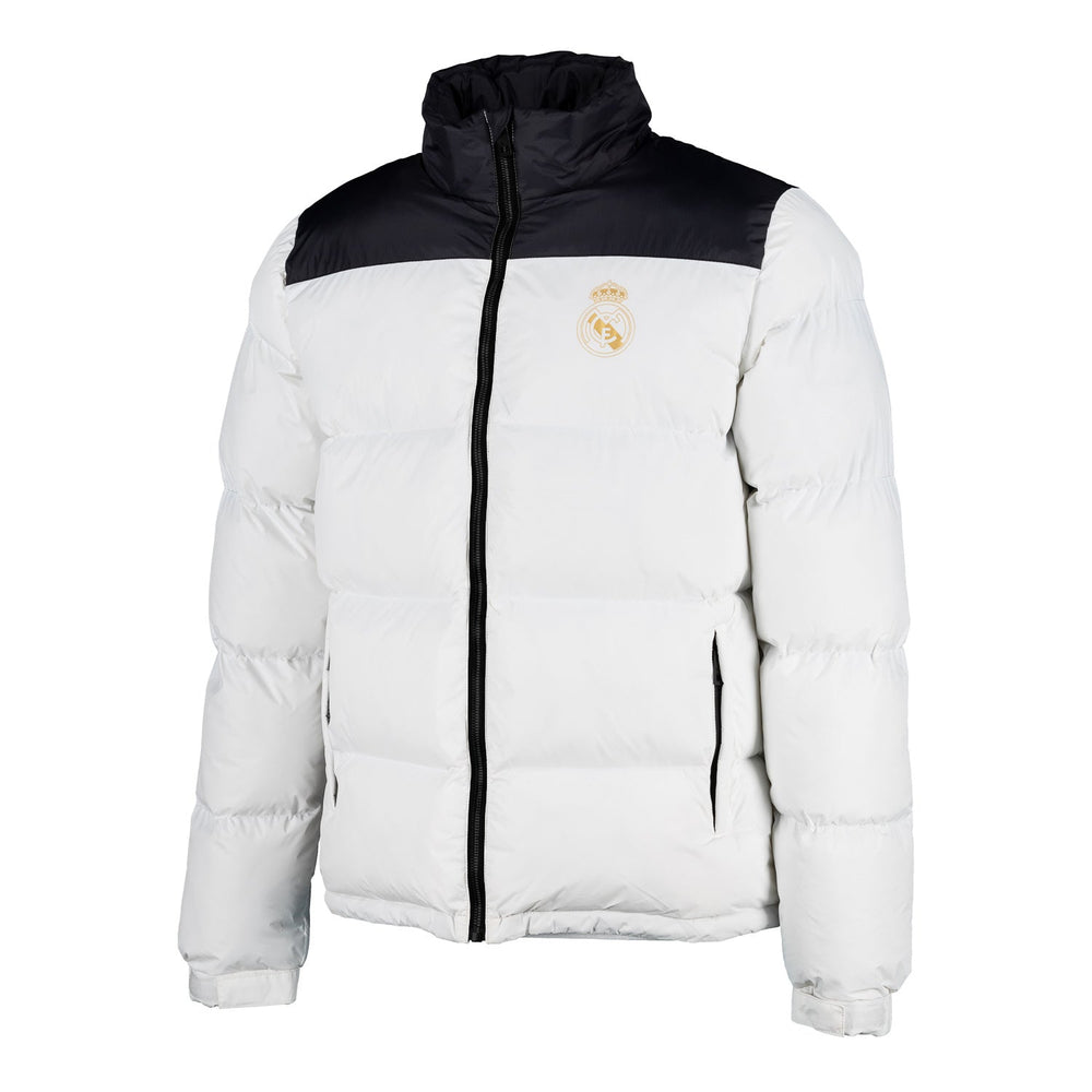 Mens Outerwear Color Block Puffer Jacket Anorak White – The Official ...