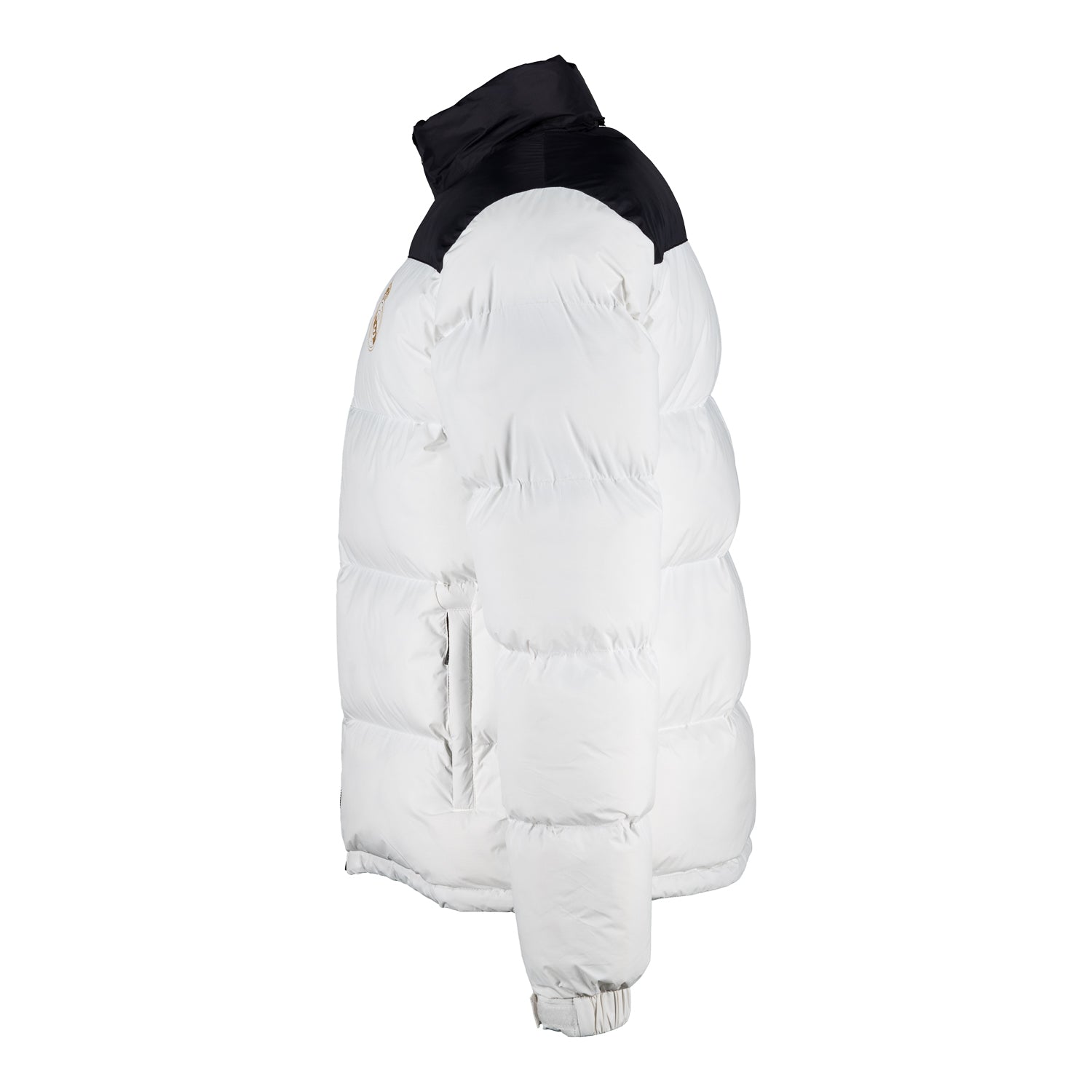Mens Outerwear Color Block Puffer Jacket Anorak White – The Official ...