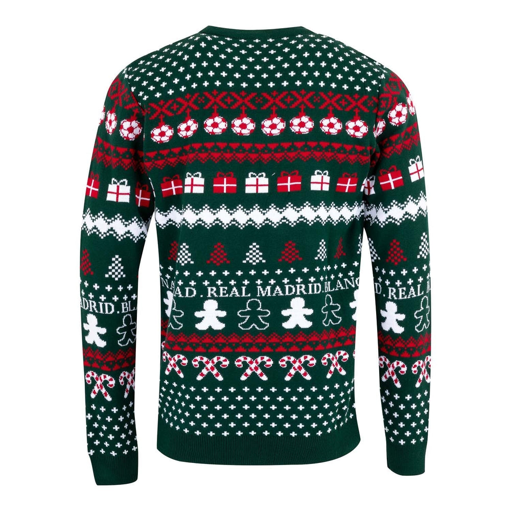 Mens Christmas Sweater Crest Green/Multicolor – The Official Real ...