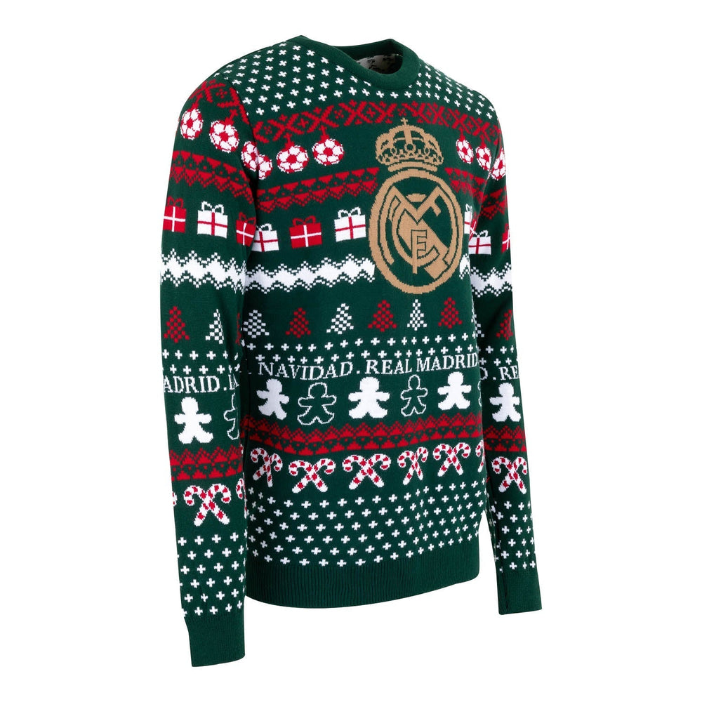 Mens Christmas Sweater Crest Green/Multicolor – The Official Real ...