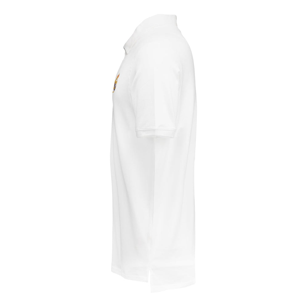 Mens ECO Essentials Real Madrid Color Crest Polo White – The Official ...