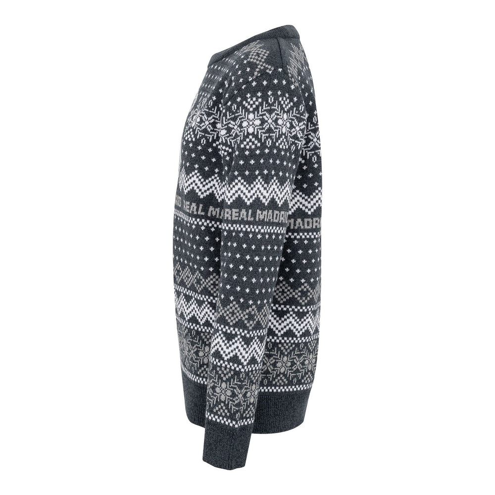 Kids Crest Christmas Sweater Navy/Grey – The Official Real Madrid CF ...