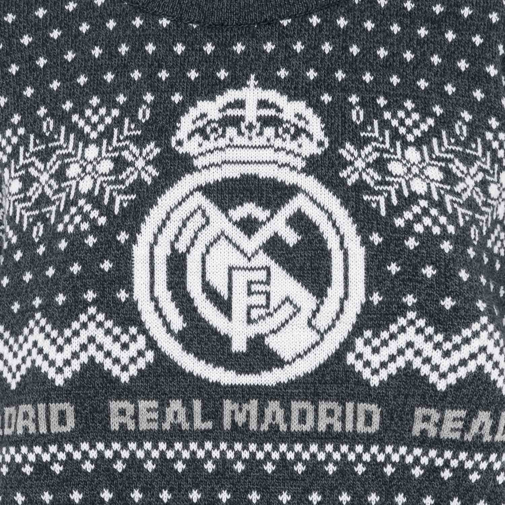Kids Crest Christmas Sweater Navy/Grey – The Official Real Madrid CF ...