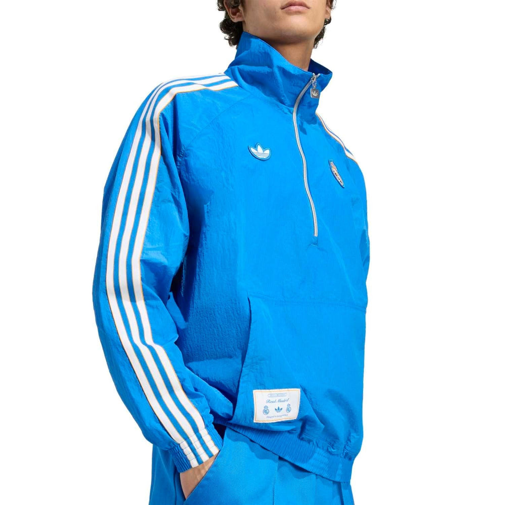 Mens adidas Originals Terrace Icons Half Zip Jacket 25/26 Blue – The ...