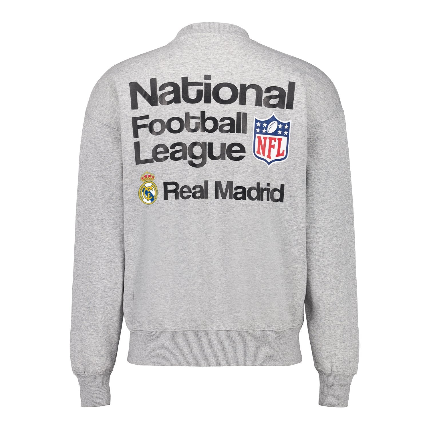 Mens Real Madrid x NFL Crew Sweatshirt Grey – The Official Real Madrid ...