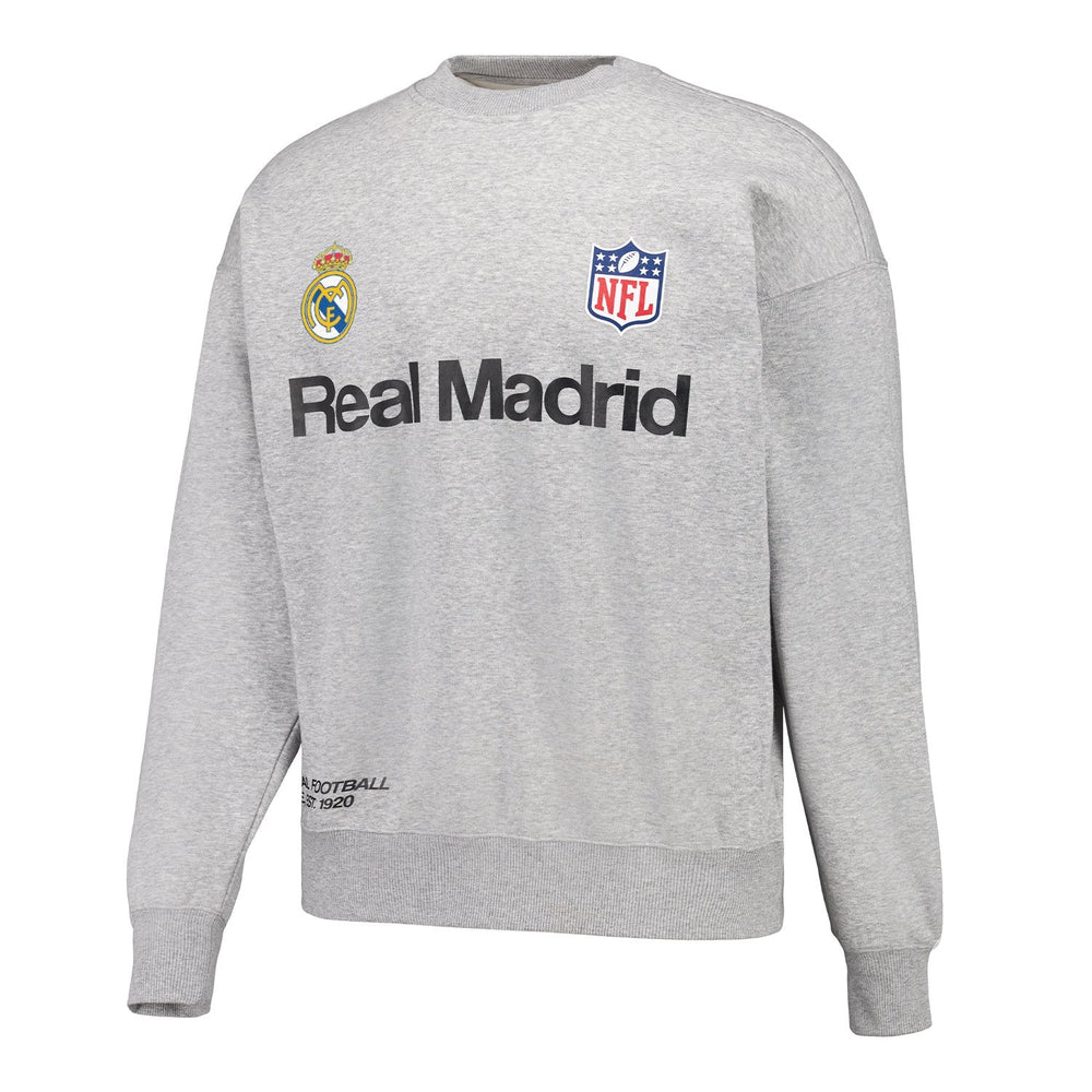 Mens Real Madrid x NFL Crew Sweatshirt Grey – The Official Real Madrid ...