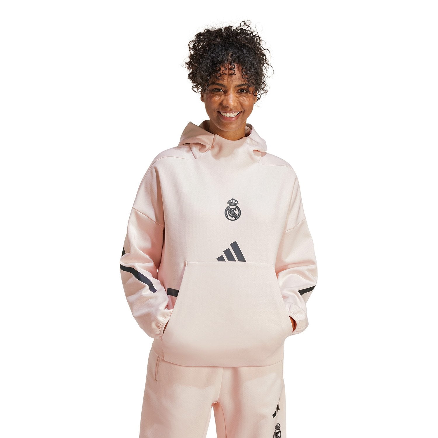 Womens adidas Real Urban Hoodie Light Pink – The Official Real Madrid ...