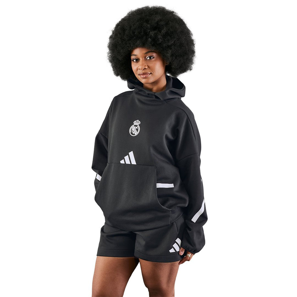 Womens adidas Real Urban Hoodie Black – The Official Real Madrid CF ...