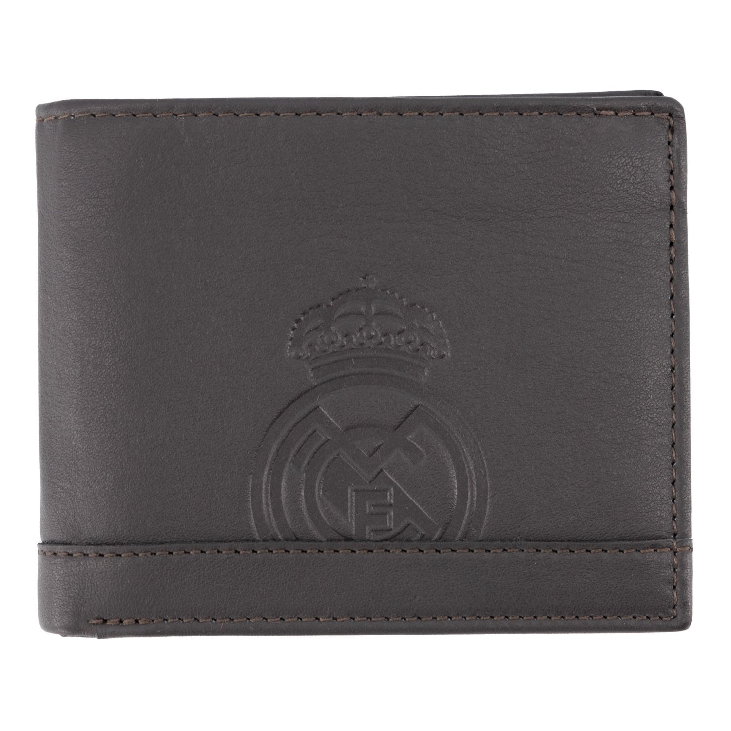 Dark Brown Leather Horizontal Wallet With Coin Pocket Real Madrid – The ...