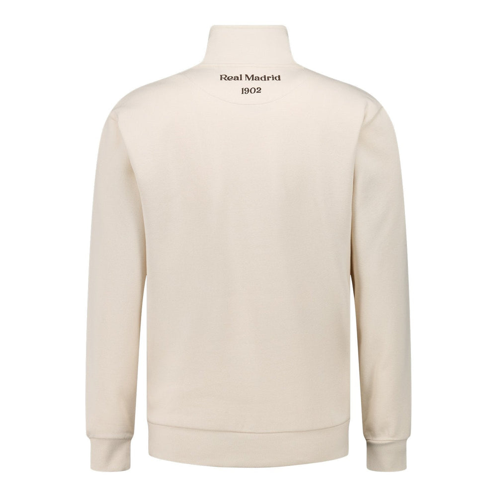 Mens Classic Zip Sweatshirt Beige – The Official Real Madrid CF Online ...