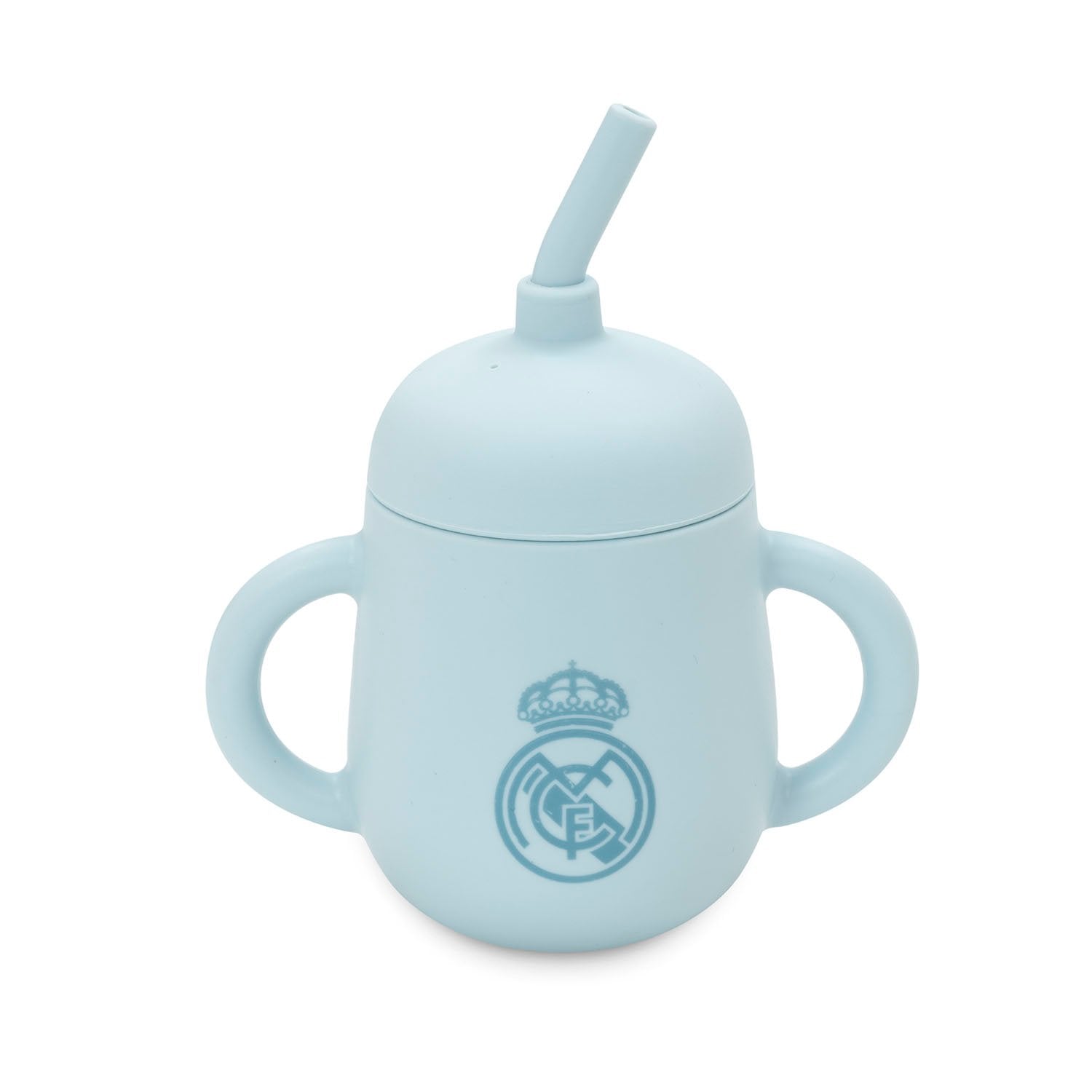 Silicone Spill- Proof Cup with Straw Blue Real Madrid – Official Real ...