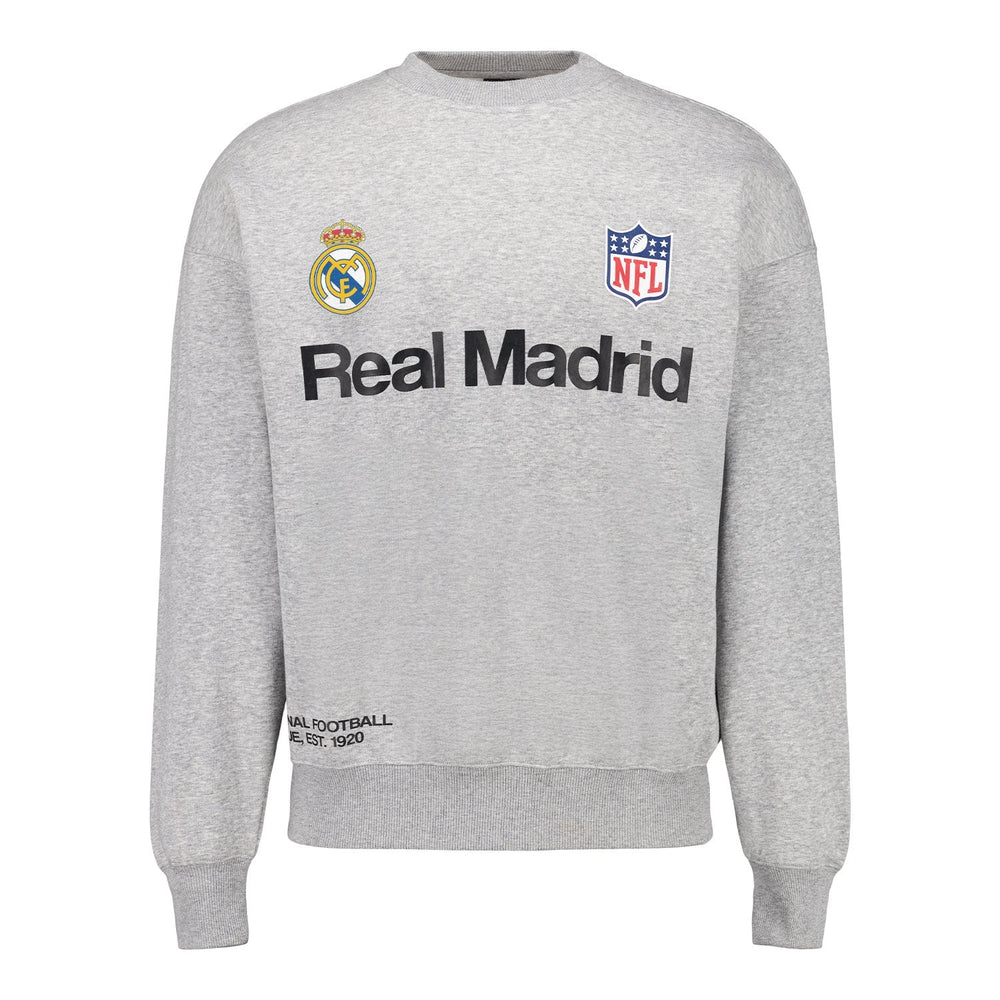 Mens Real Madrid x NFL Crew Sweatshirt Grey – The Official Real Madrid ...