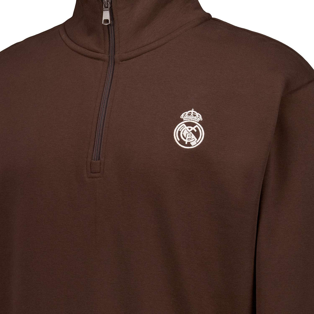 Mens Classic Zip Sweatshirt Brown – The Official Real Madrid CF Online ...