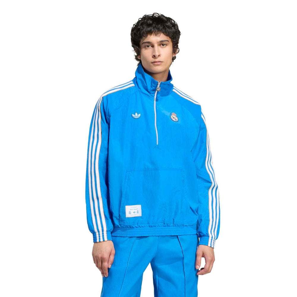 Mens adidas Originals Terrace Icons Half Zip Jacket 25/26 Blue – The ...