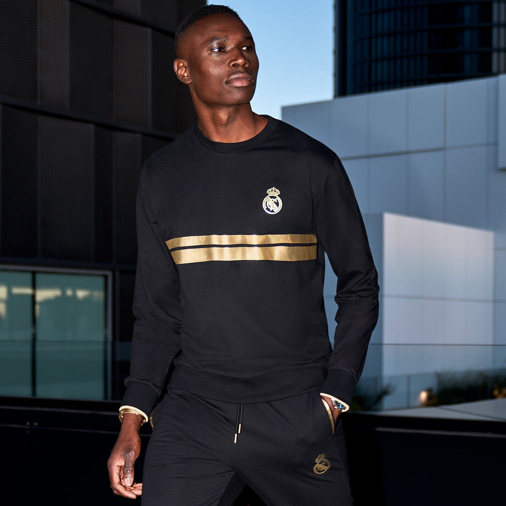 Mens Black & Gold Crew Sweatshirt – The Official Real Madrid CF Online ...